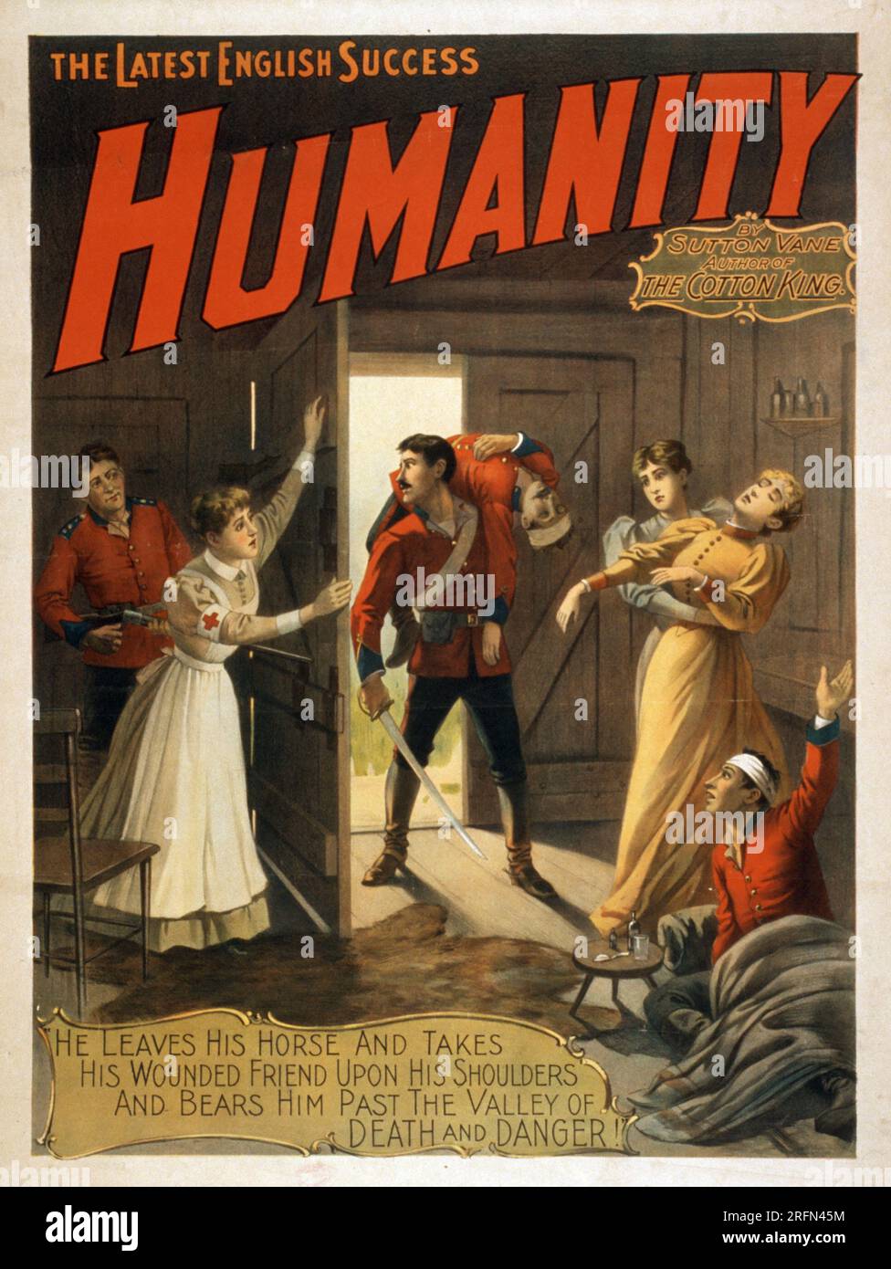 A poster advertising the theatrical production of "Humanity, the latest ...