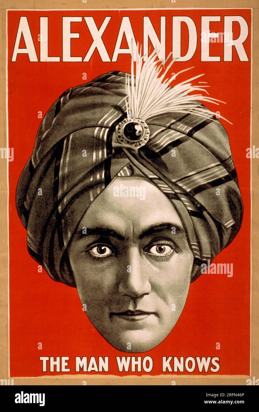 Poster advertising American magician Claude Alexander Conlin (1880-1954 ...