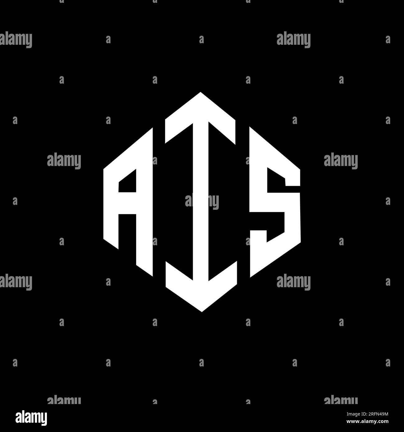 AIS letter logo design with polygon shape. AIS polygon and cube shape ...