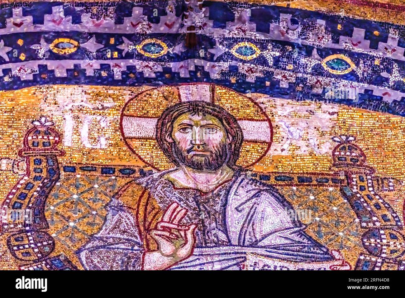 Jesus Christ Mosaic Entrance Hagia Sophia Mosque Istanbul Turkey ...