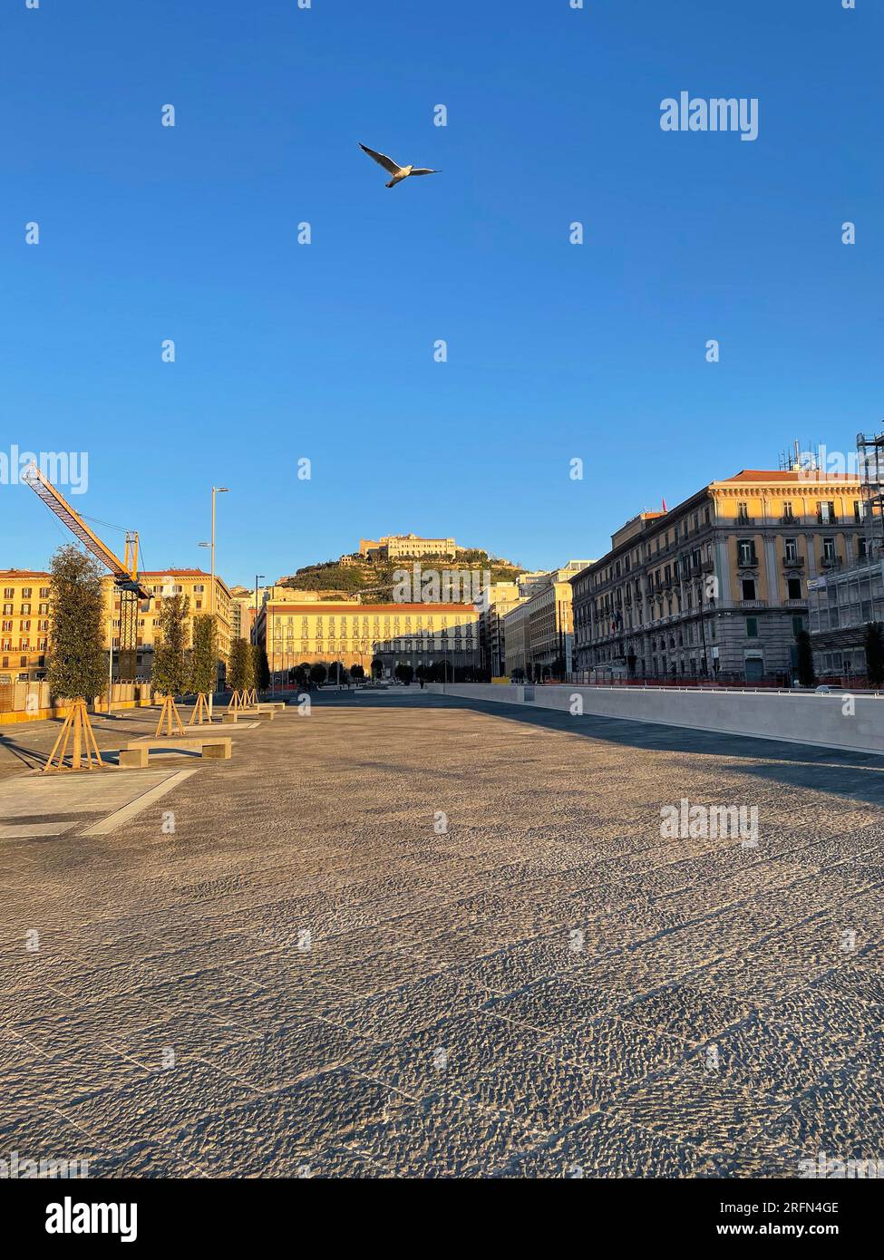 Naples, Italy - April 11, 2022: Exterior of Naples town hall in Piazza ...