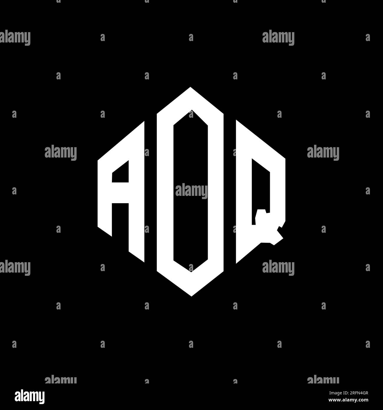 AOQ letter logo design with polygon shape. AOQ polygon and cube shape ...