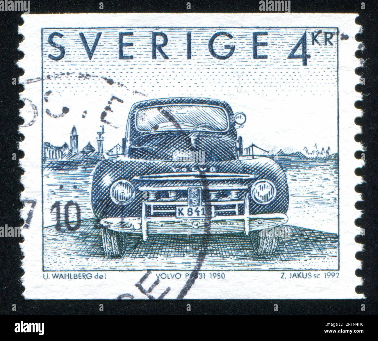 SWEDEN - CIRCA 1992: stamp printed by Sweden, shows Volvo P 831, circa ...
