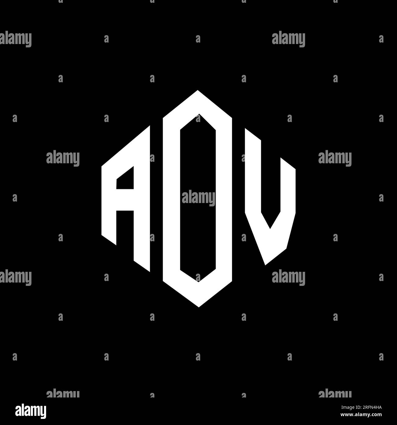 Aov Letter Logo Design With Polygon Shape Aov Polygon And Cube Shape Logo Design Aov Hexagon