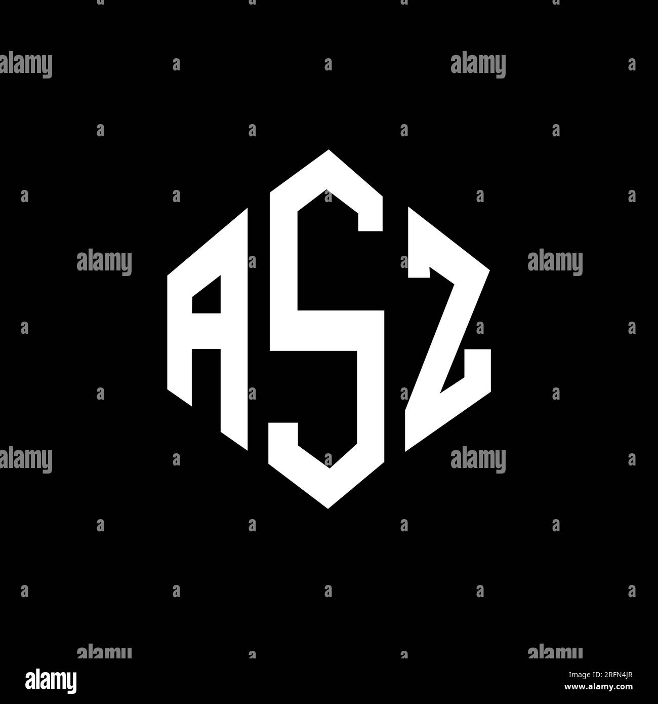 ASZ letter logo design with polygon shape. ASZ polygon and cube shape ...
