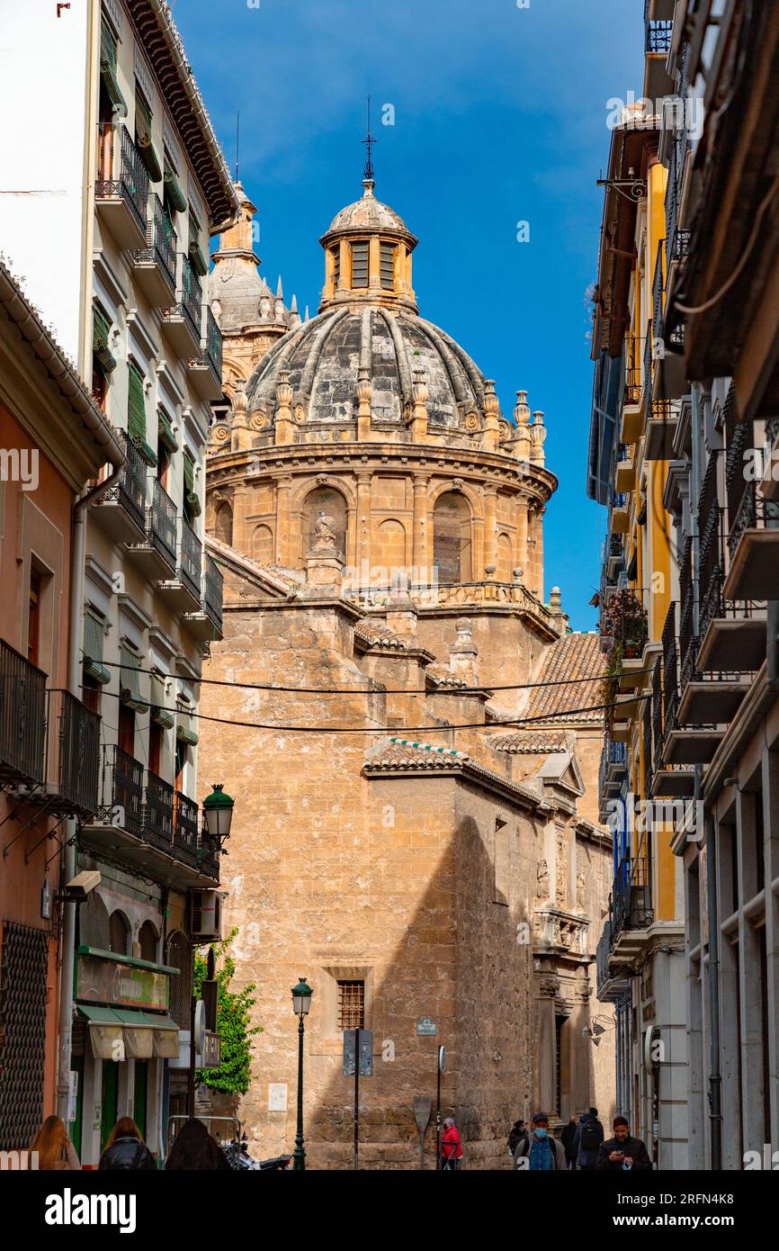 Granada, Spain - February 23, 2022: Exterior view of the St. Justus and ...