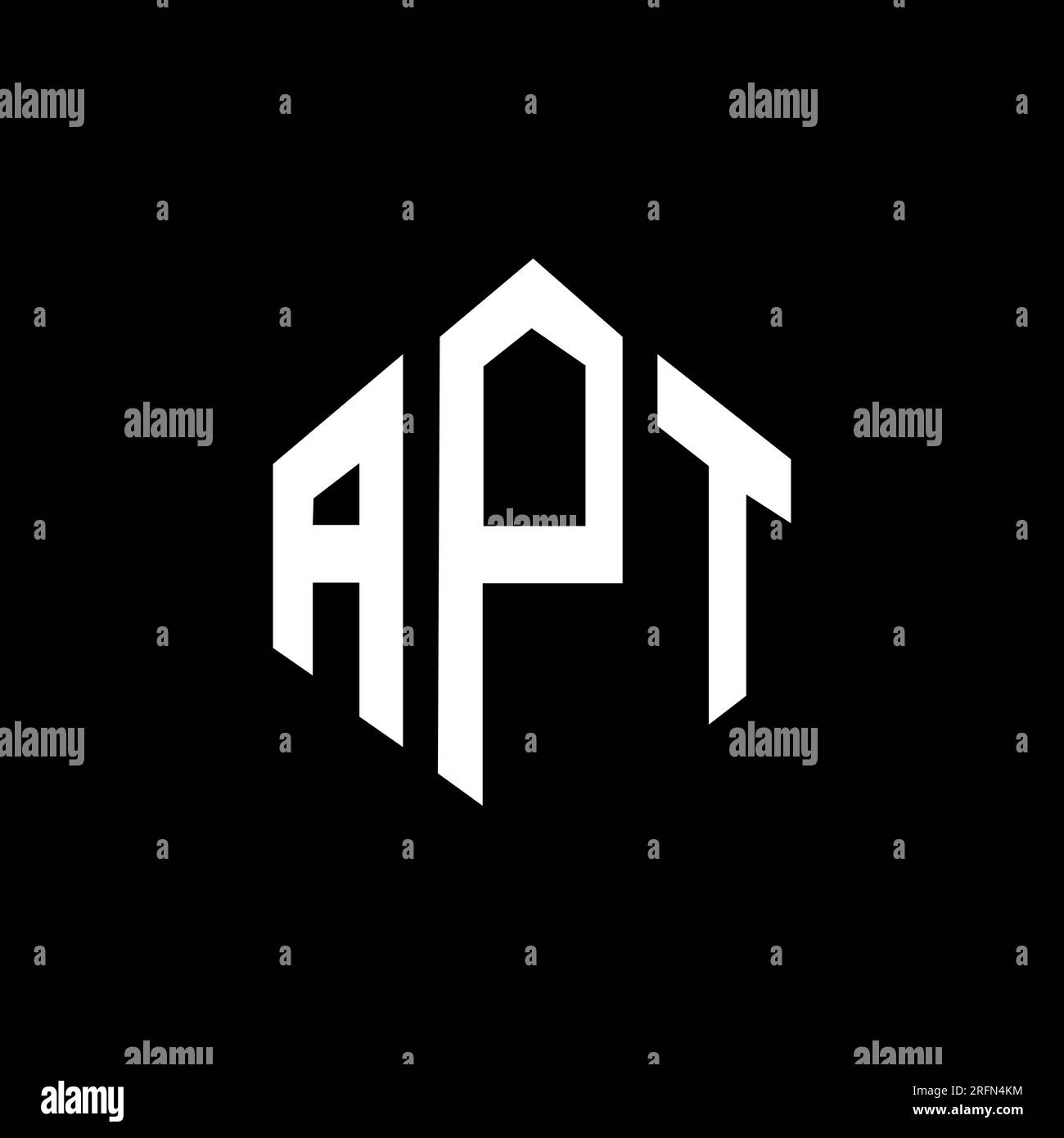 APT letter logo design with polygon shape. APT polygon and cube shape ...