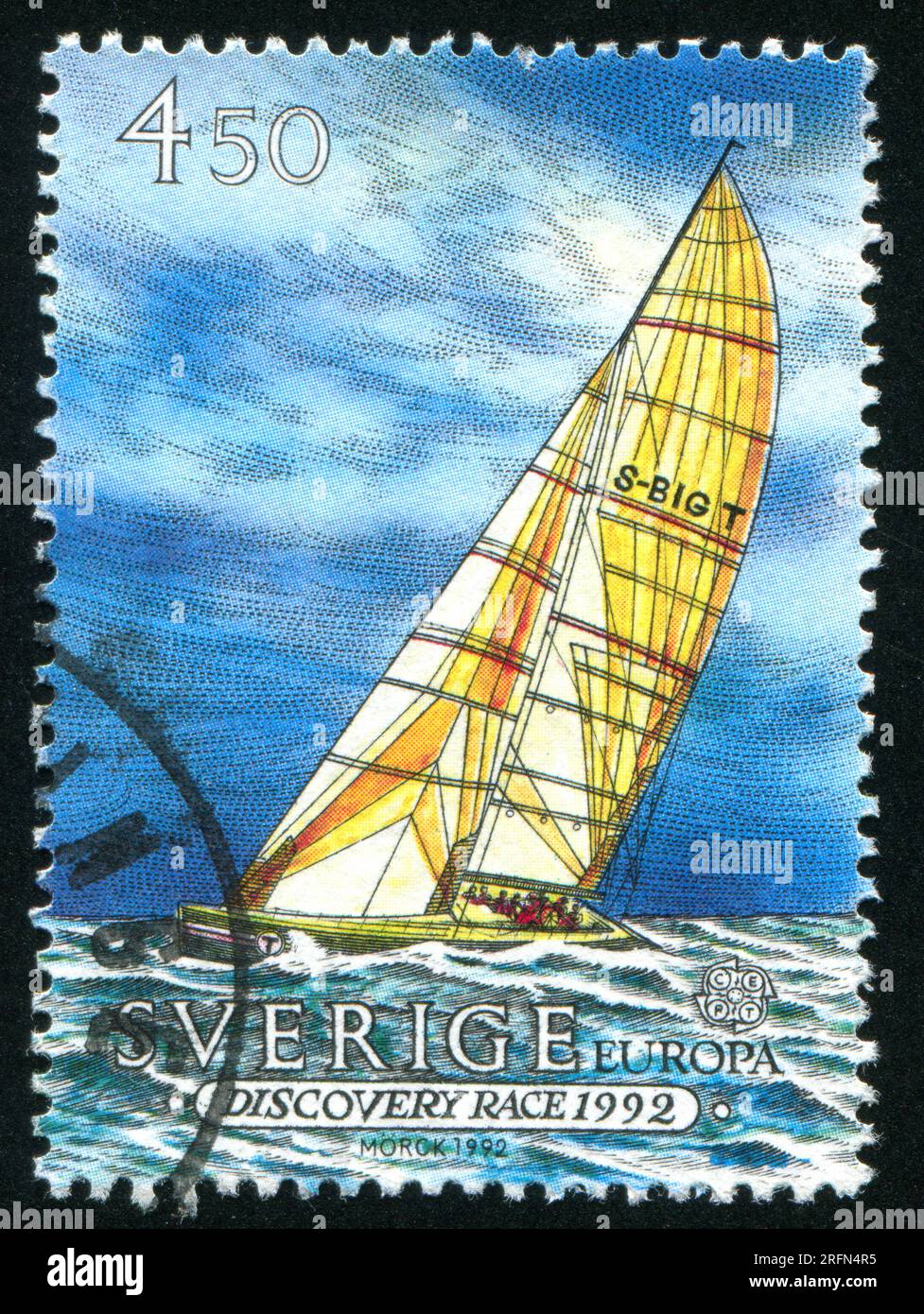 SWEDEN - CIRCA 1992: stamp printed by Sweden, shows Sailing ship Big T ...