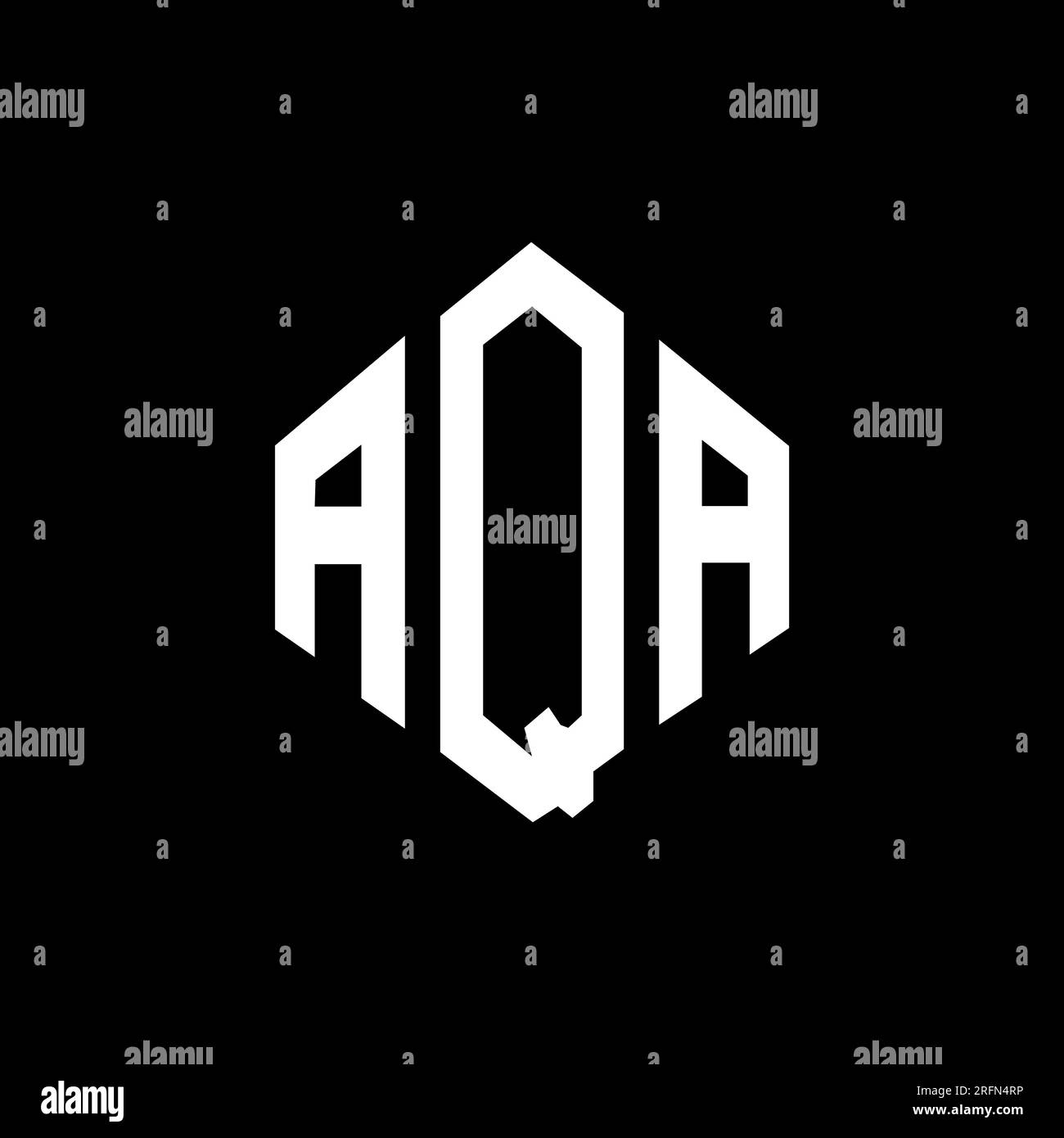 AQA letter logo design with polygon shape. AQA polygon and cube shape ...