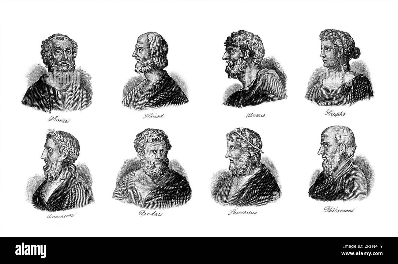 Famous greek poets Black and White Stock Photos & Images - Alamy