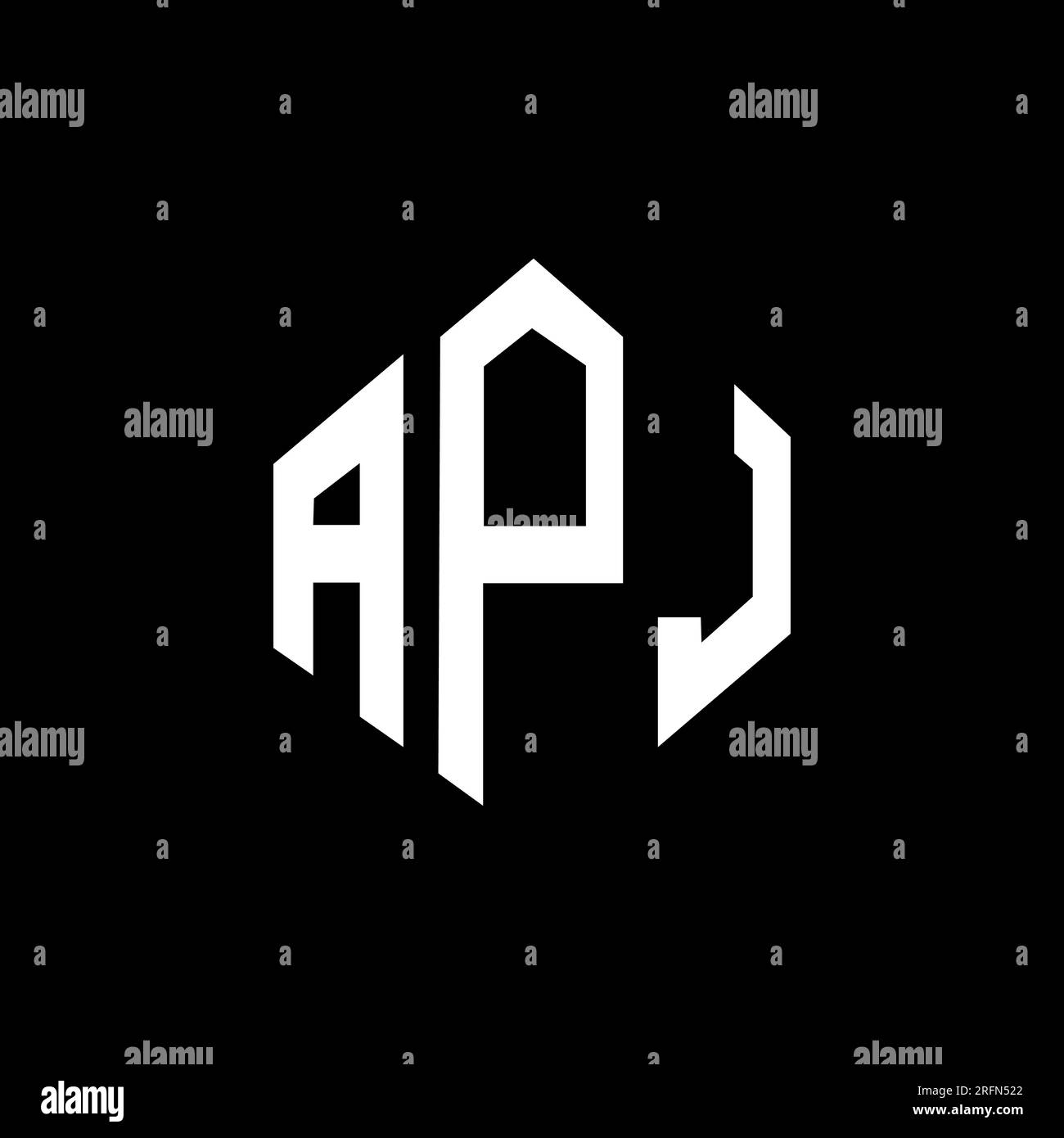 APJ letter logo design with polygon shape. APJ polygon and cube shape ...
