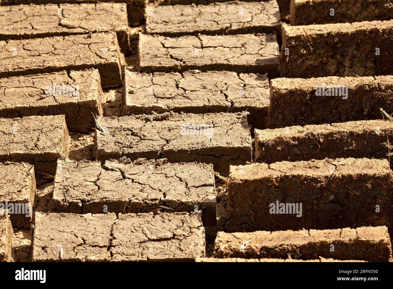 Making traditional adobe mud bricks in Mali, West Africa Stock Photo ...