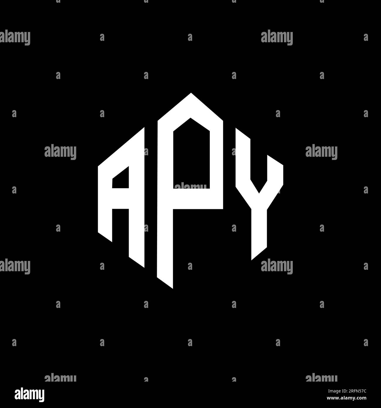 APY letter logo design with polygon shape. APY polygon and cube shape ...