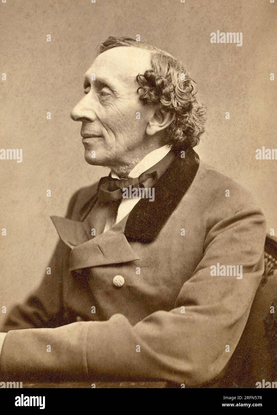 Danish author Hans Christian Andersen (1805-1875), photographed by ...