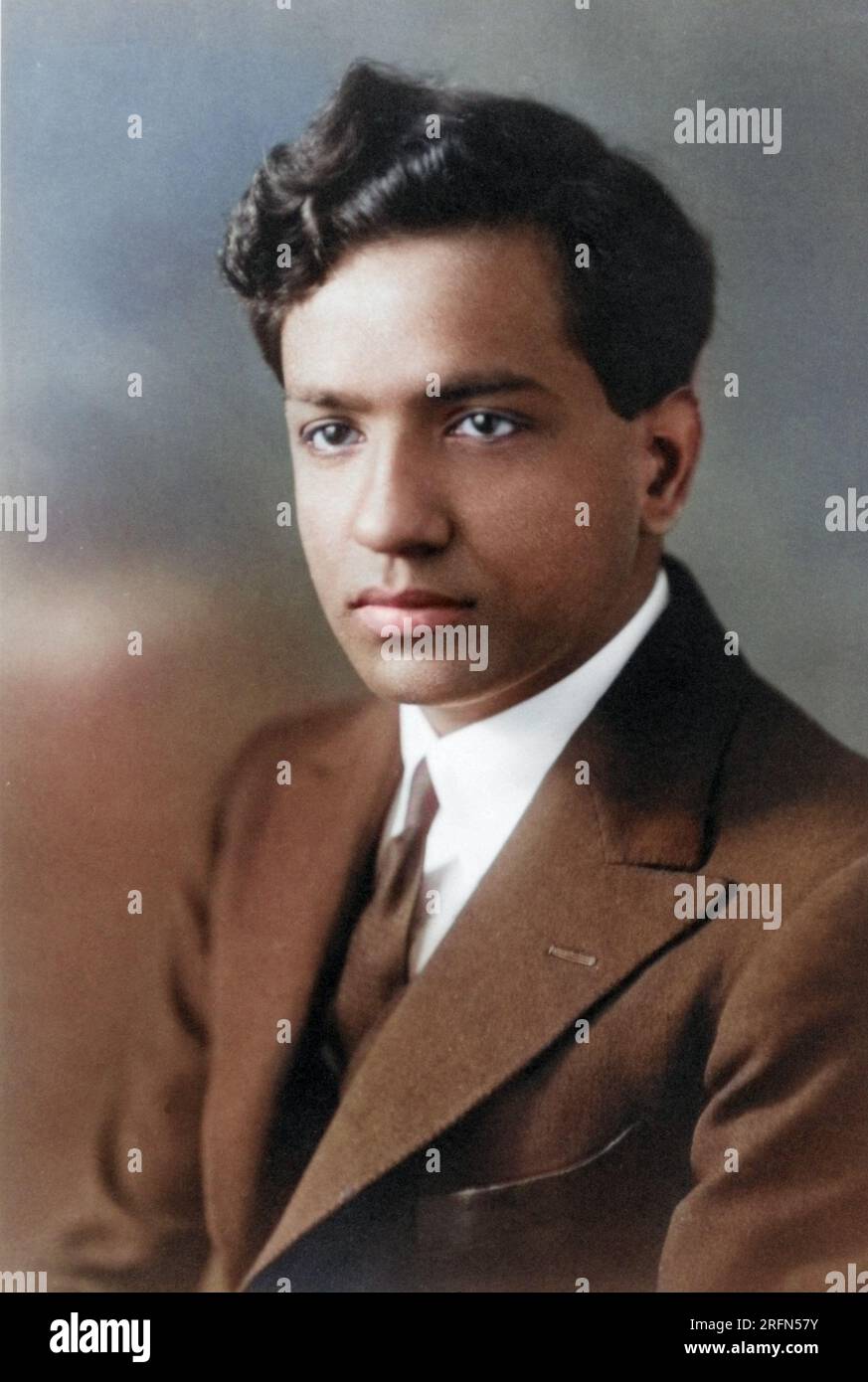 Portrait of a young Subrahmanyan Chandrasekhar as Fellow of Trinity ...