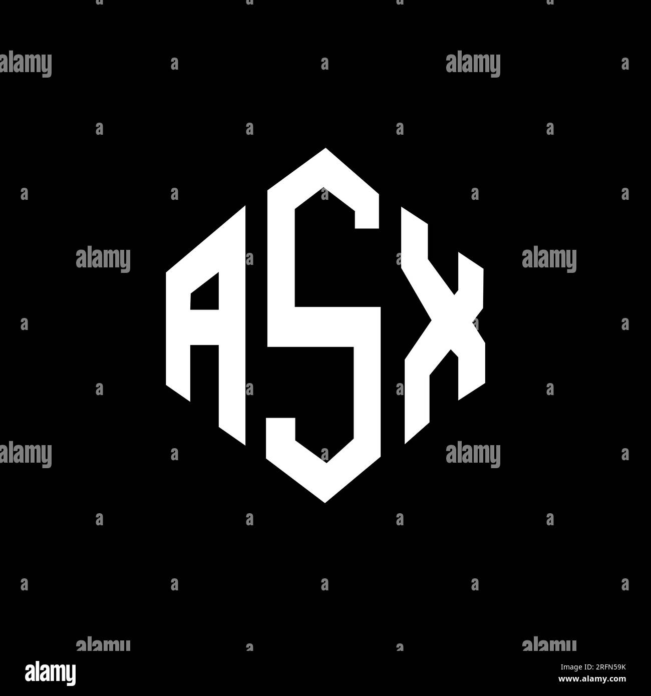 ASX letter logo design with polygon shape. ASX polygon and cube shape ...