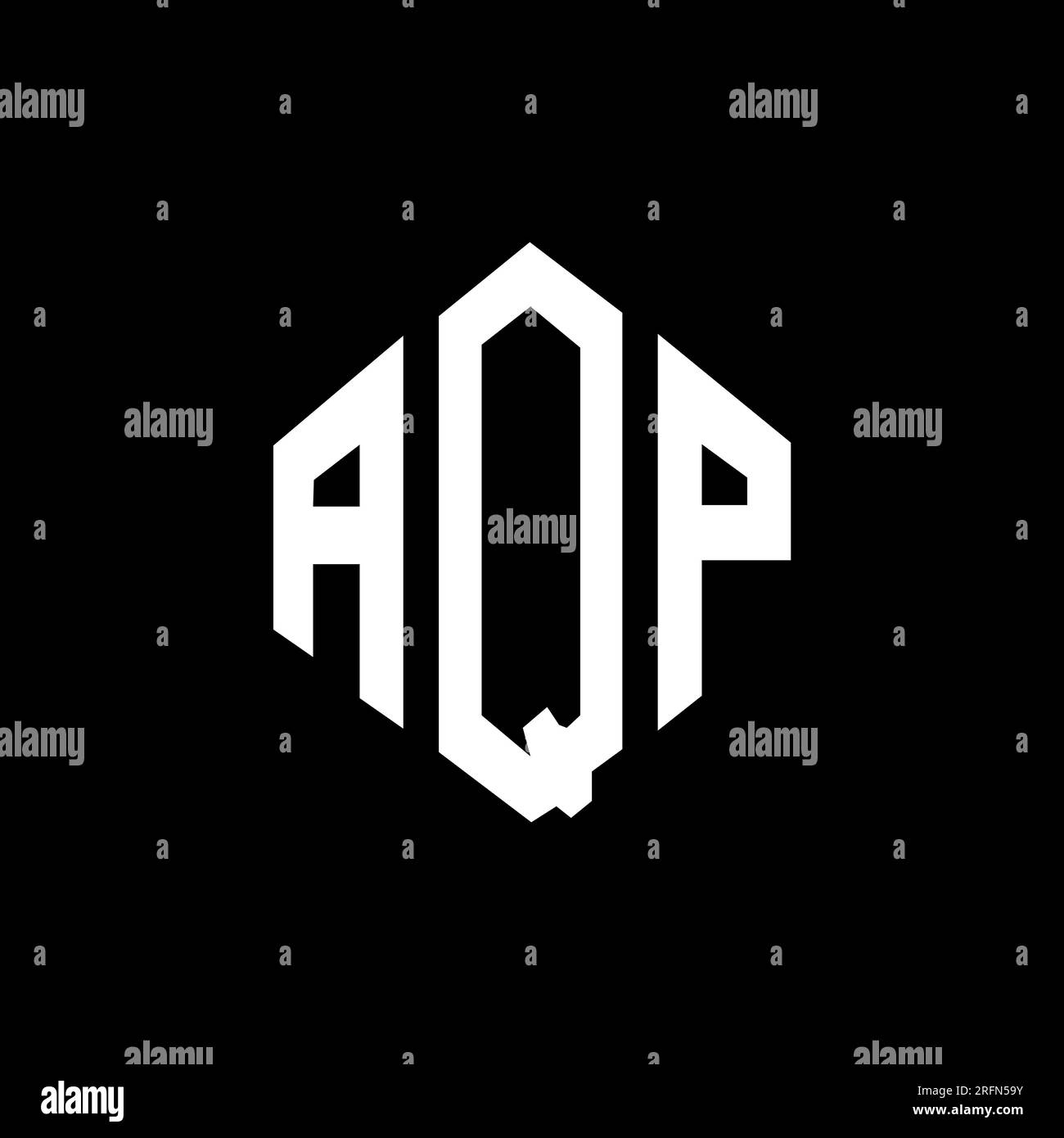AQP letter logo design with polygon shape. AQP polygon and cube shape ...