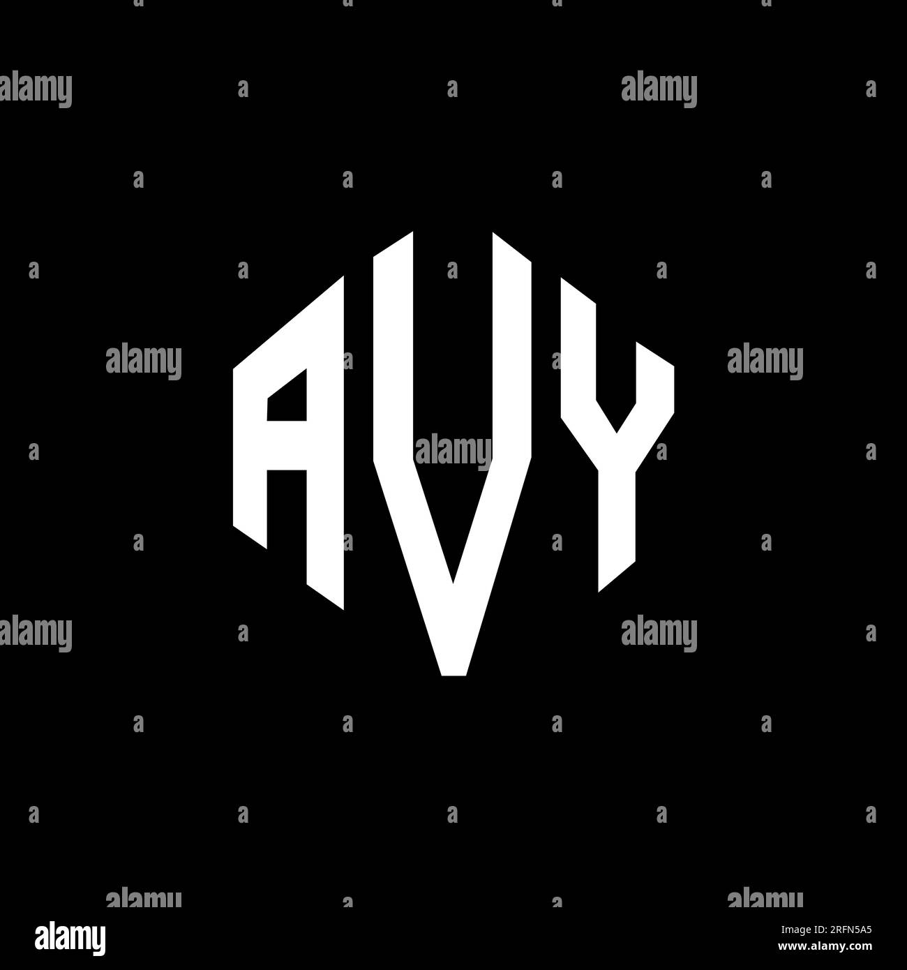 AVY letter logo design with polygon shape. AVY polygon and cube shape ...