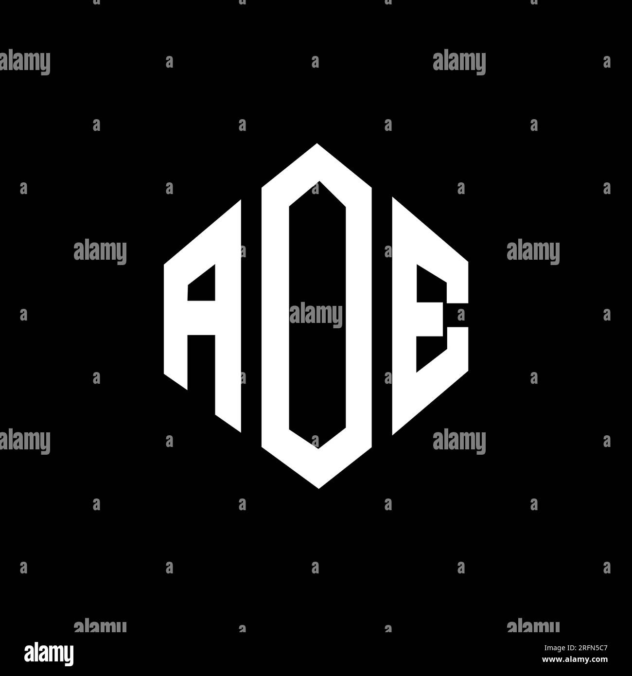 AOE letter logo design with polygon shape. AOE polygon and cube shape ...