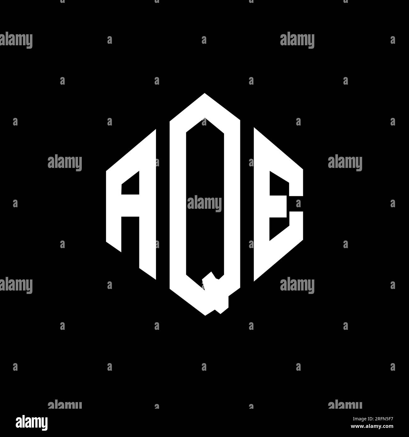 AQE letter logo design with polygon shape. AQE polygon and cube shape ...