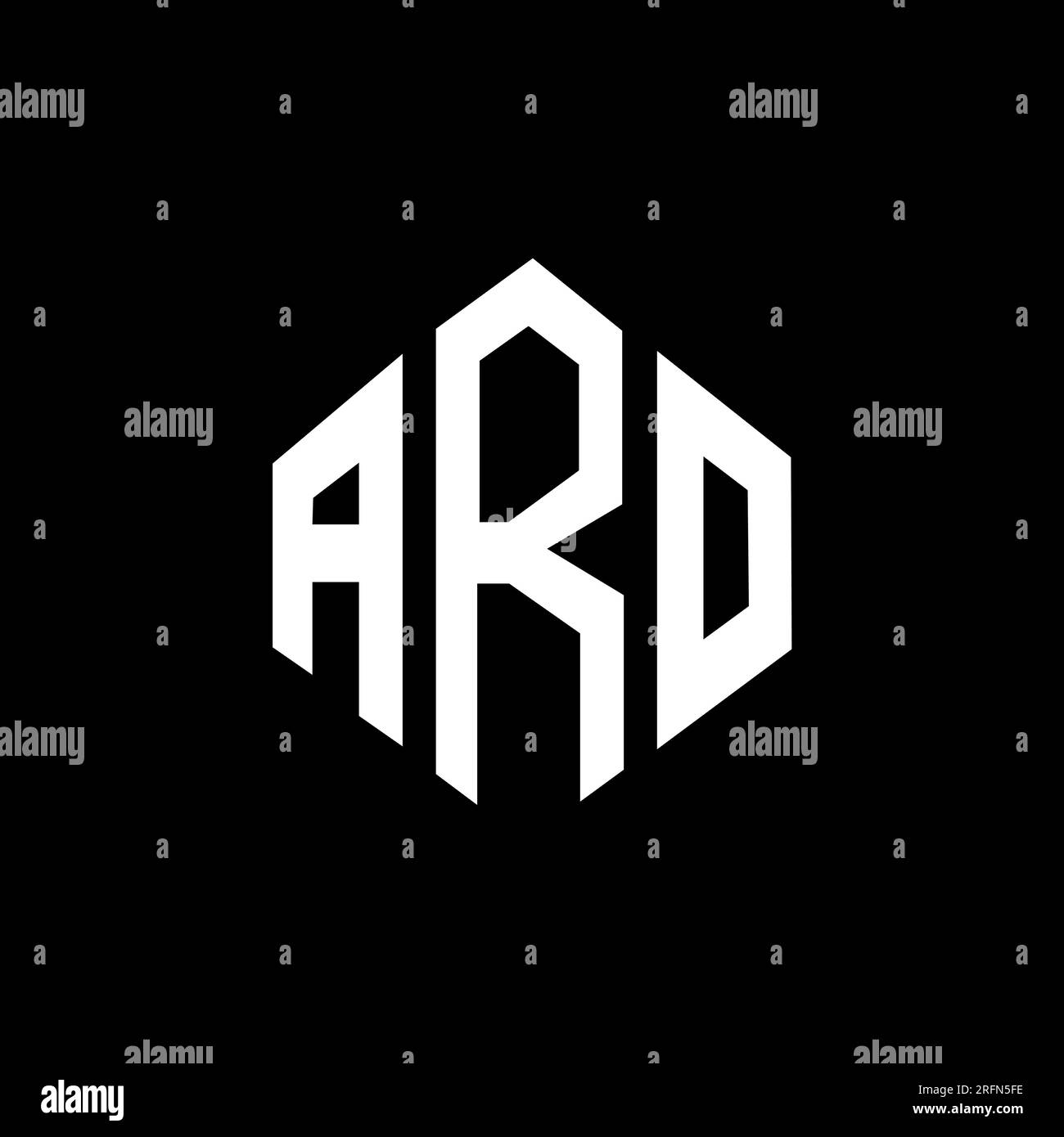 ARO letter logo design with polygon shape. ARO polygon and cube shape ...