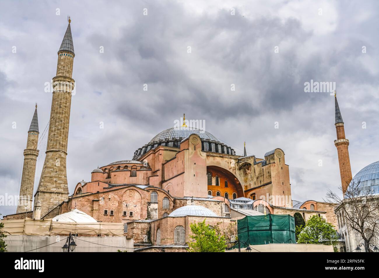 Hagia Sophia Mosque Dome Minarets Outside Istanbul Turkey. Emperor ...