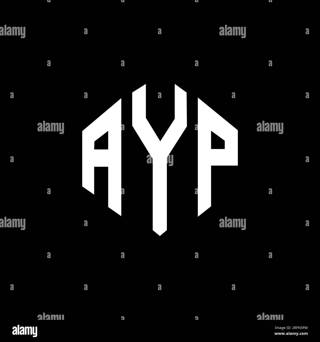 AYP letter logo design with polygon shape. AYP polygon and cube shape ...