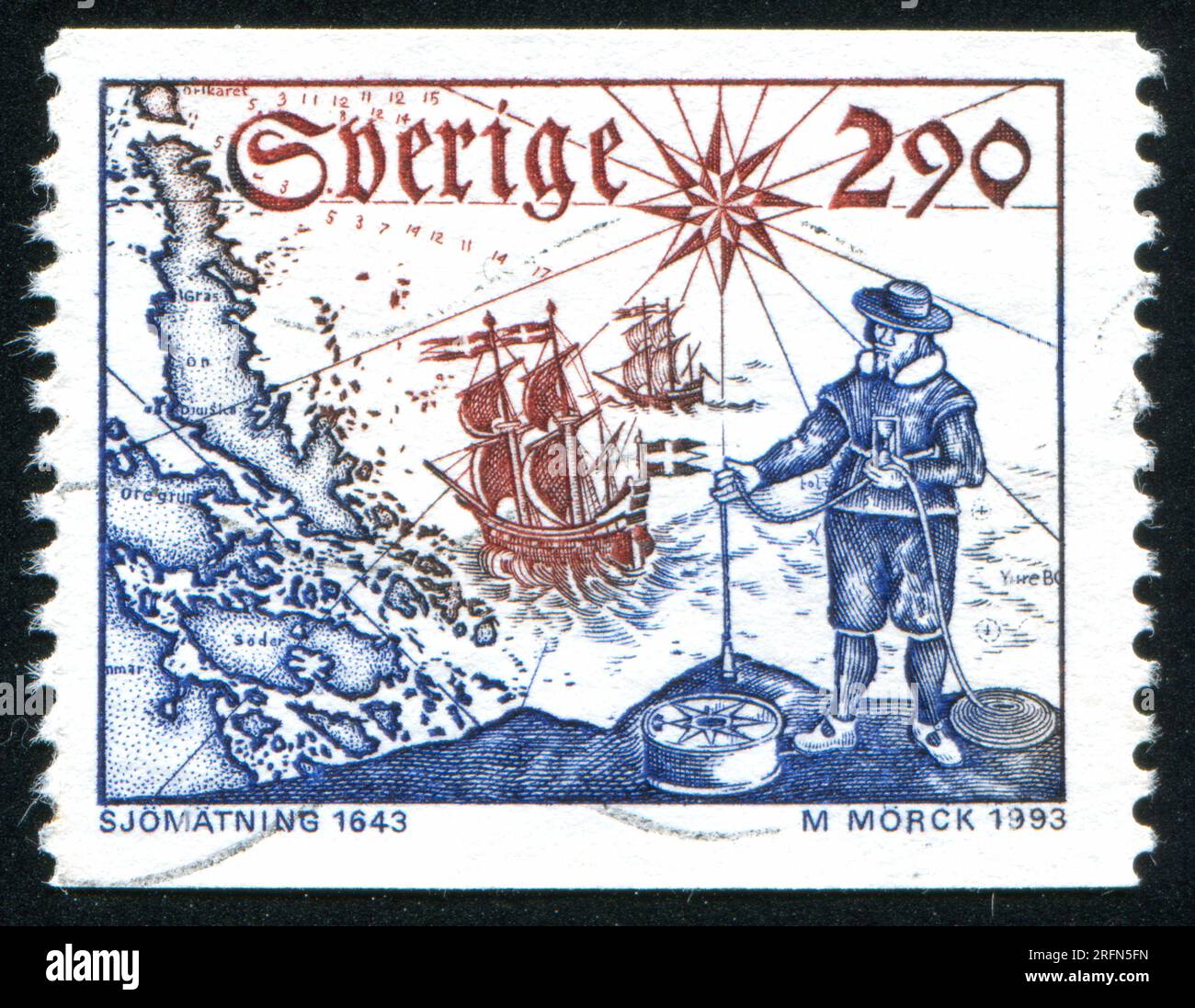 SWEDEN - CIRCA 1993: stamp printed by Sweden, shows sailor, circa 1993 ...