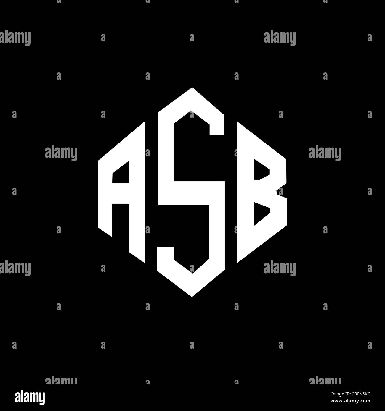 ASB letter logo design with polygon shape. ASB polygon and cube shape ...