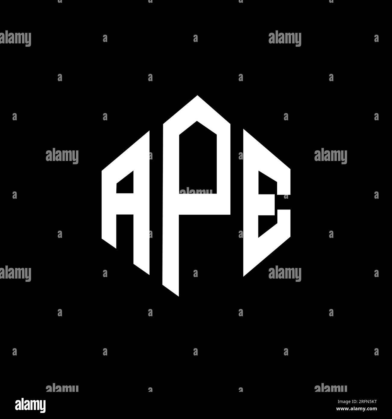 APE letter logo design with polygon shape. APE polygon and cube shape ...