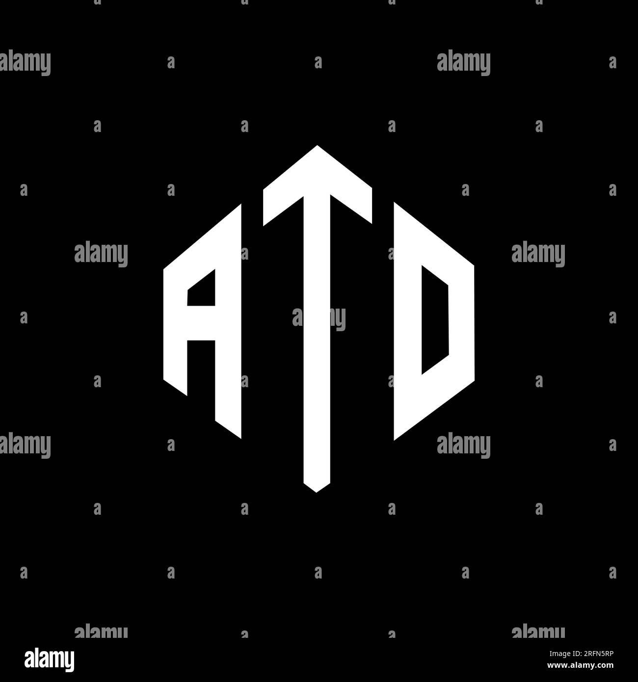 ATO letter logo design with polygon shape. ATO polygon and cube shape ...