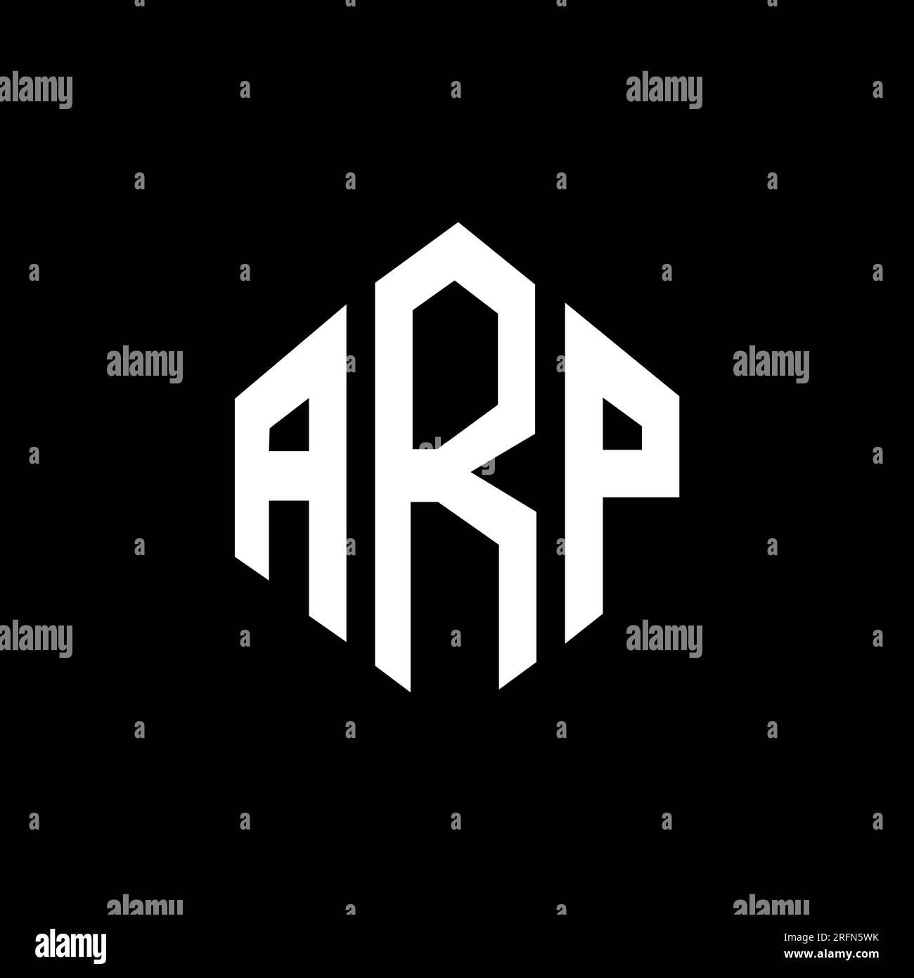 ARP letter logo design with polygon shape. ARP polygon and cube shape ...