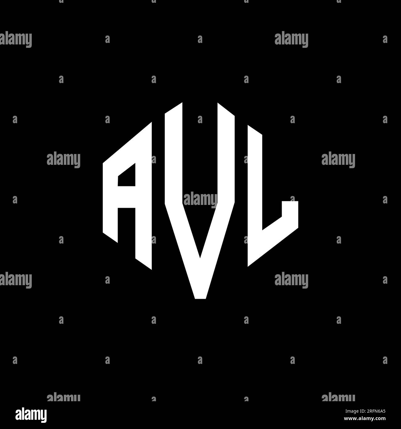 AVL letter logo design with polygon shape. AVL polygon and cube shape ...