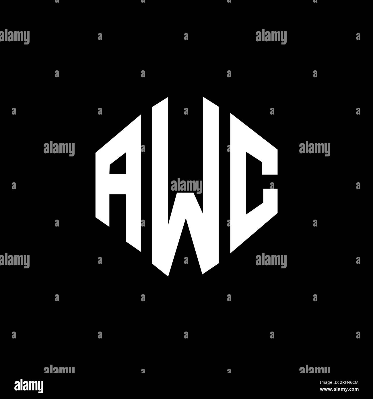 AWC letter logo design with polygon shape. AWC polygon and cube shape ... AWC letter logo design with polygon shape. AWC polygon and cube shape ...