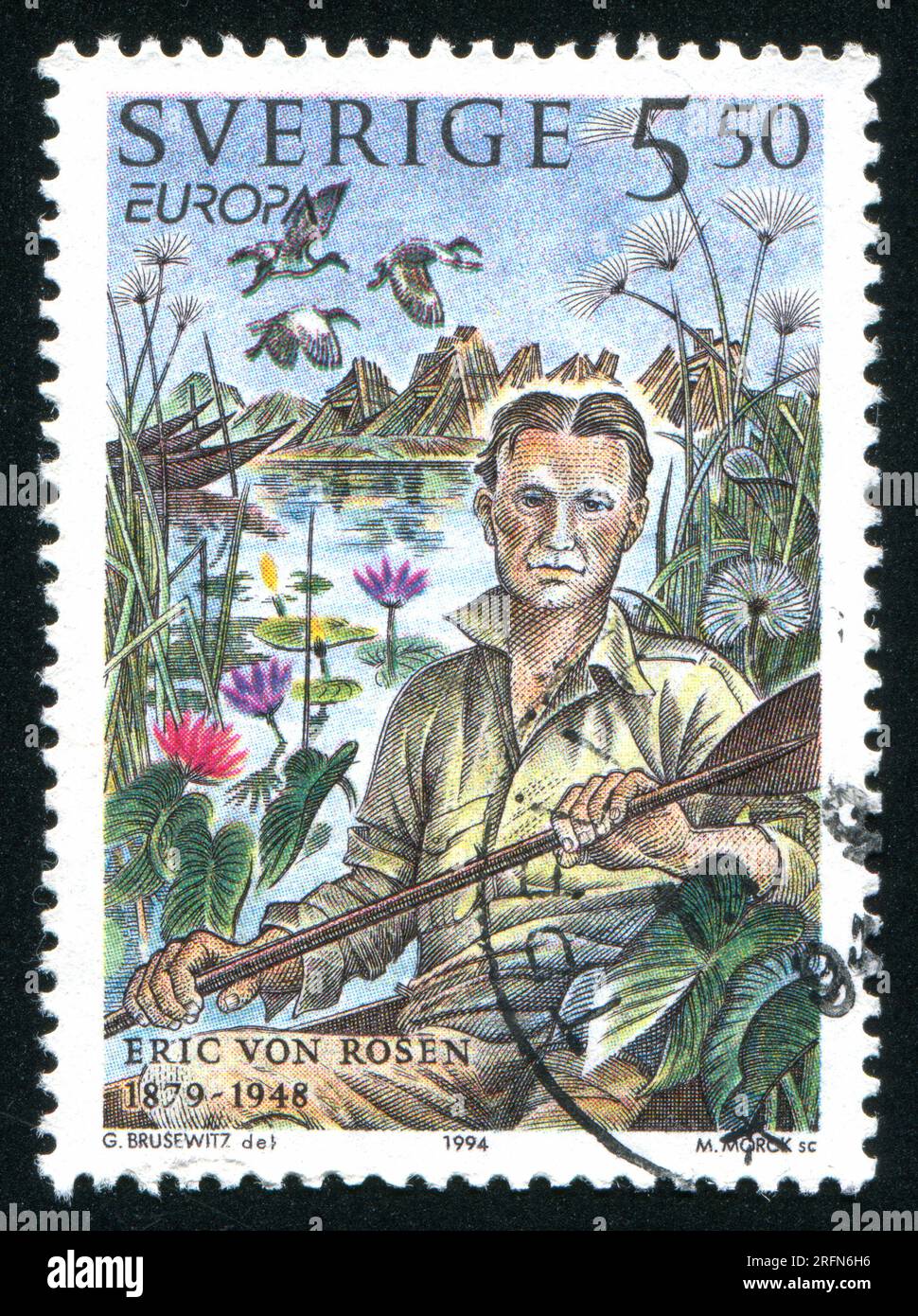 SWEDEN - CIRCA 1994: stamp printed by Sweden, shows Eric Von Rosen ...
