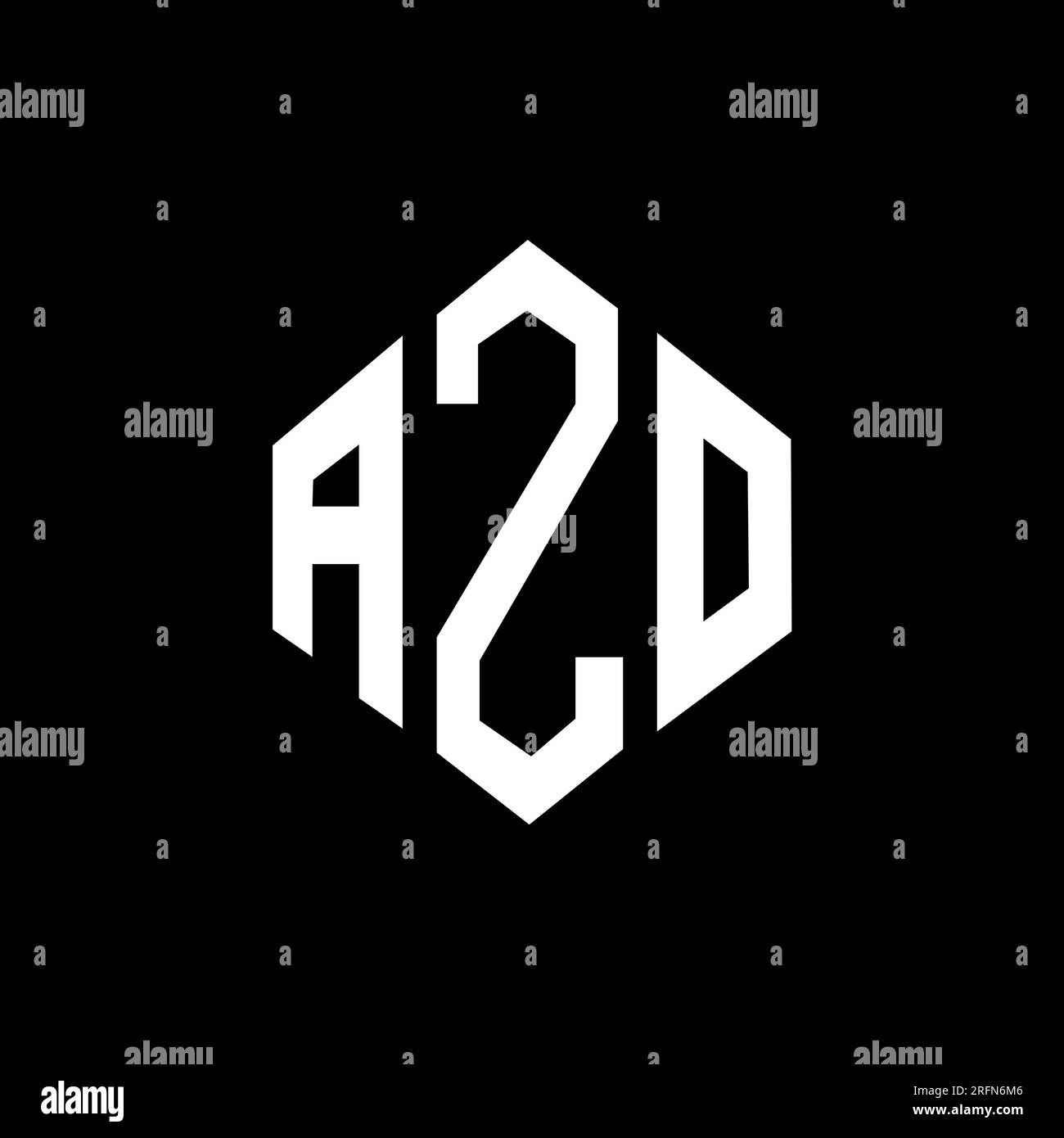 AZO letter logo design with polygon shape. AZO polygon and cube shape ...