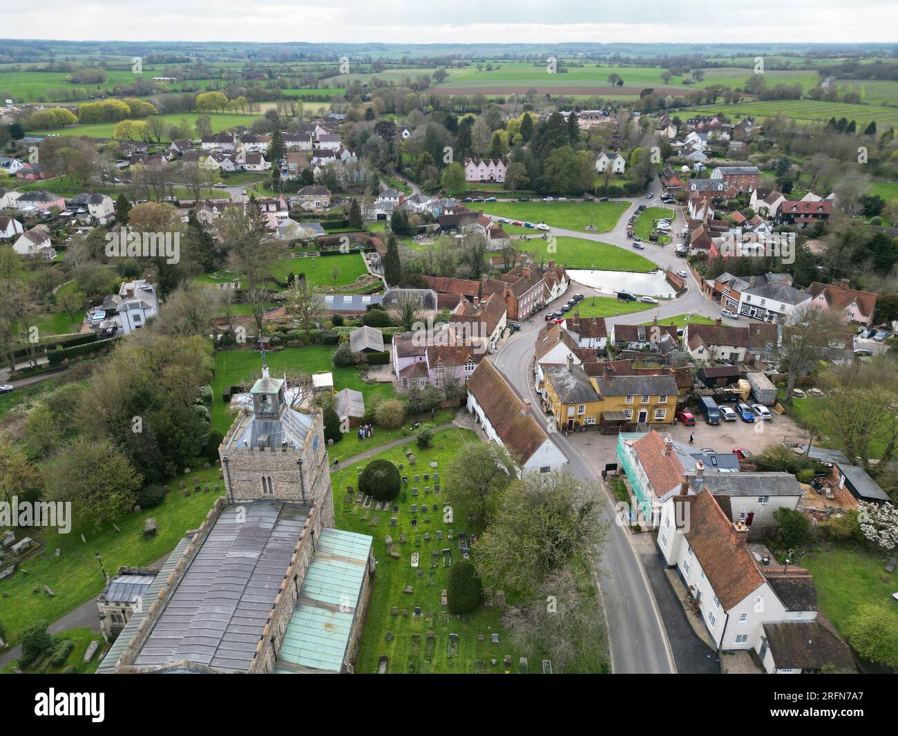 Finchingfield village aerial hi-res stock photography and images - Alamy