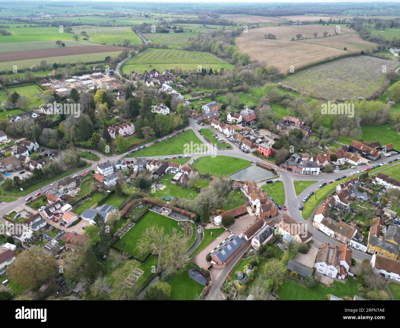 Finchingfield village aerial hi-res stock photography and images - Alamy
