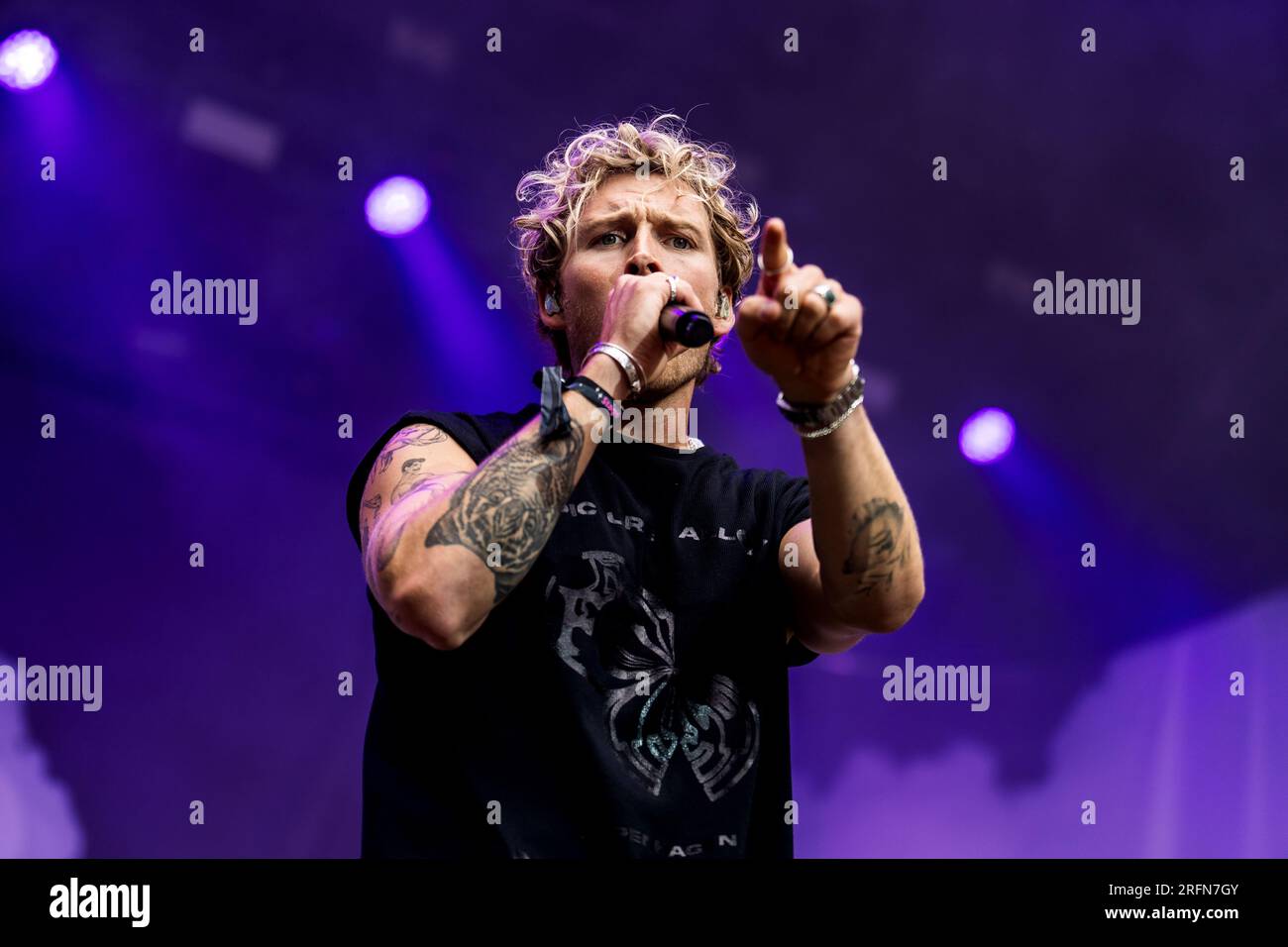 Skanderborg, Denmark. 04th, August 2023. The Danish pop singer and ...