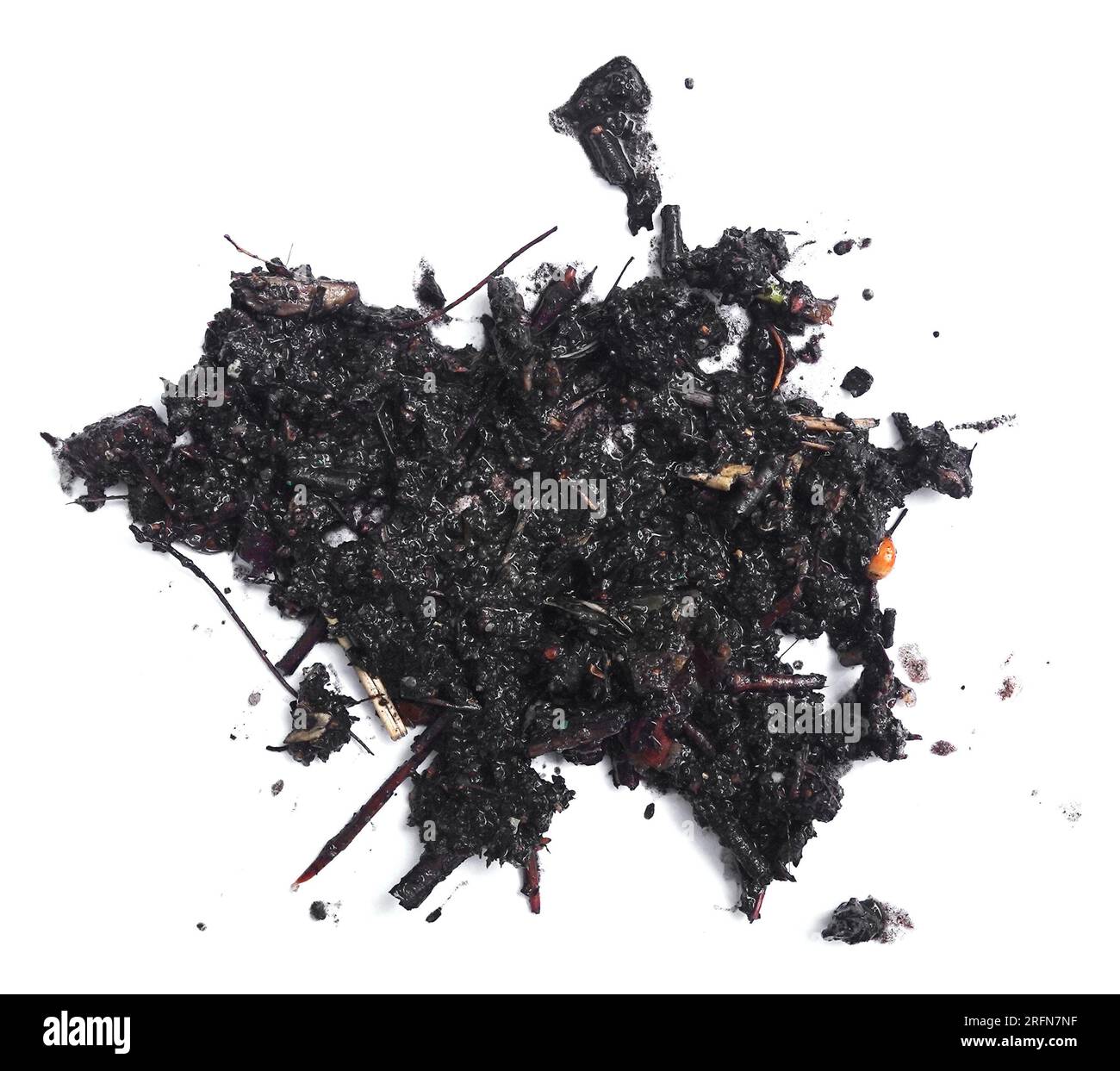 Wet mud isolated on white background Stock Photo - Alamy