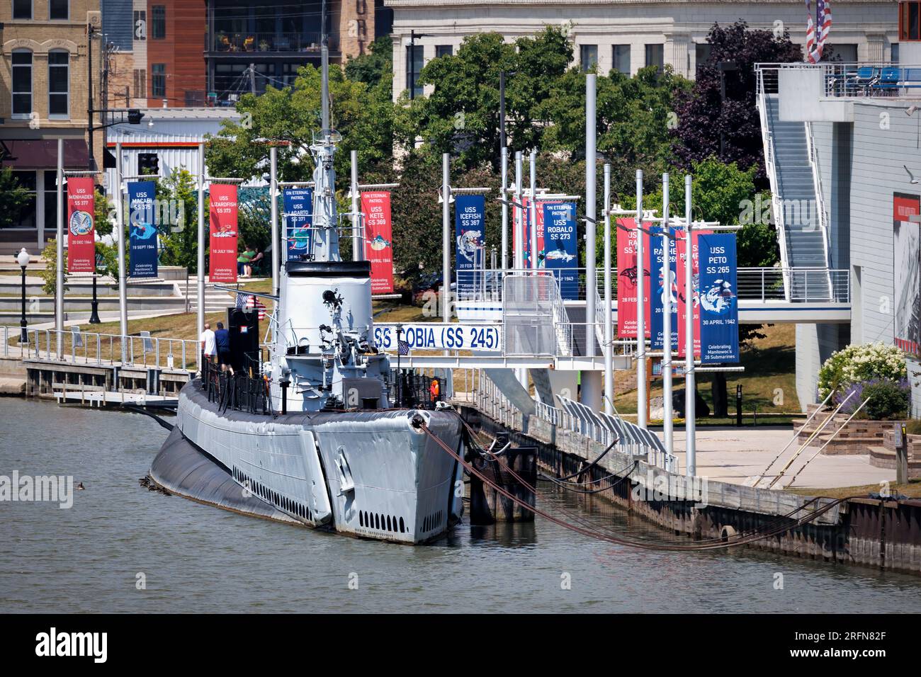 The USS Cobia, a World War Two submarine, permanently docked at the ...