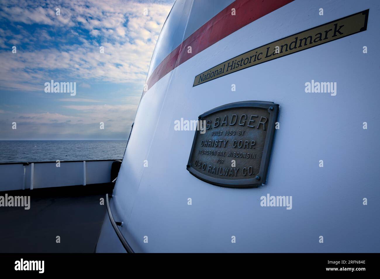 The SS Badger, a National Historic Landmark, on its route between ...