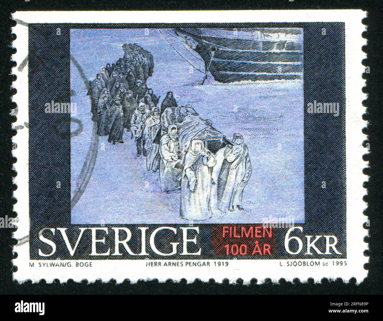 RUSSIA KALININGRAD, 6 OCTOBER 2013: stamp printed by Sweden, shows Sir ...
