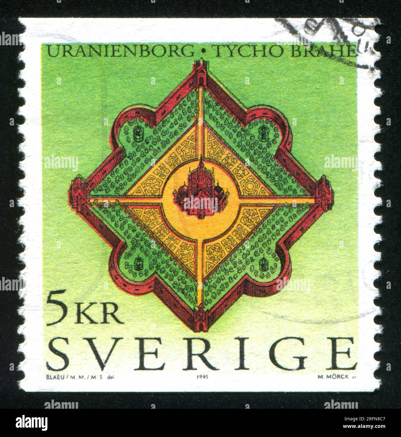 SWEDEN - CIRCA 1995: stamp printed by Sweden, shows Uranienborg ...