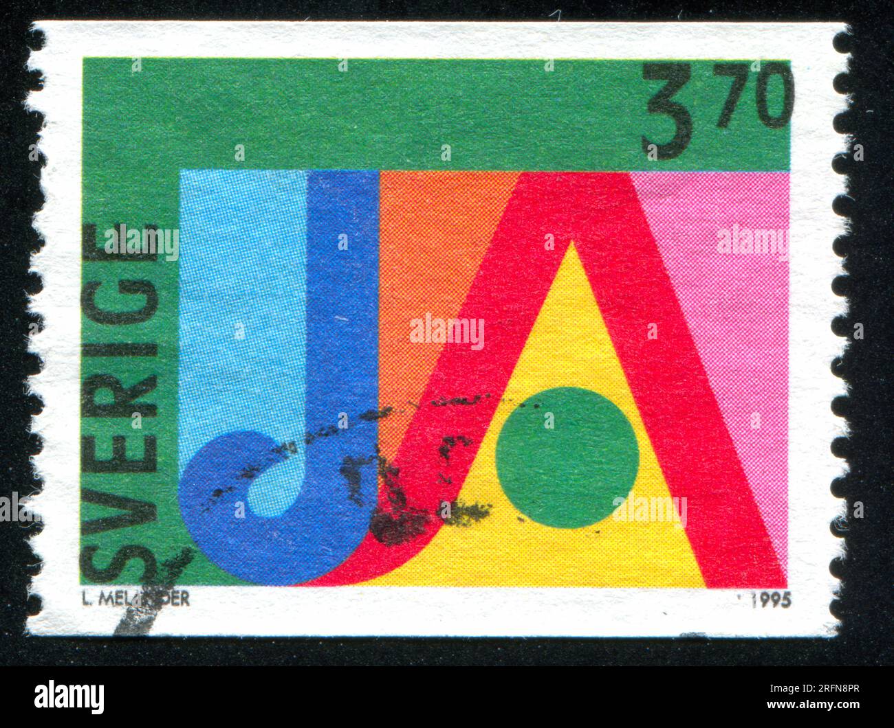 Sweden - CIRCA 1995: stamp printed by Sweden, shows emblem, circa 1995 ...