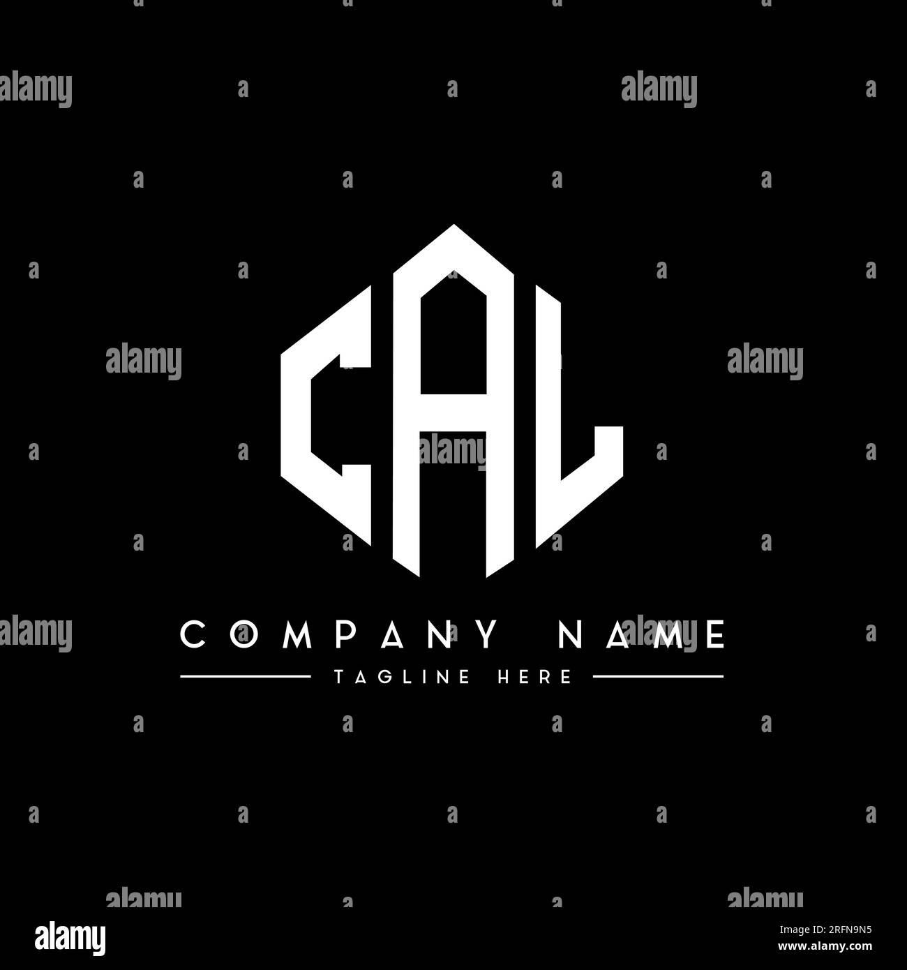 CAL letter logo design with polygon shape. CAL polygon and cube shape ...