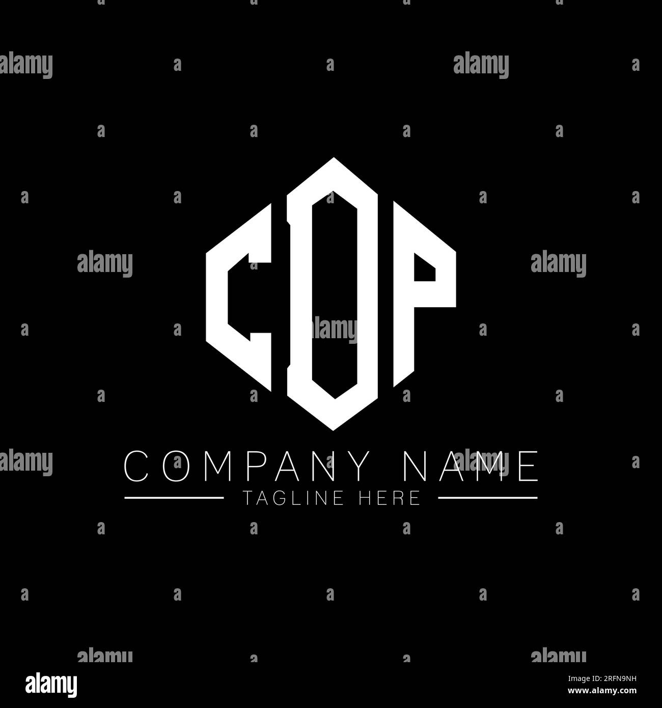 CDP letter logo design with polygon shape. CDP polygon and cube shape ...