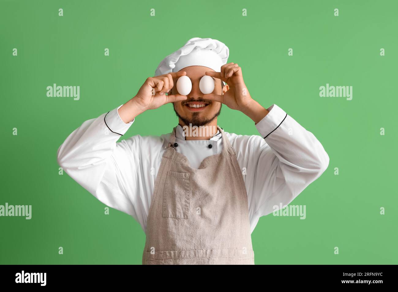 Male chef eggs on hi-res stock photography and images - Alamy
