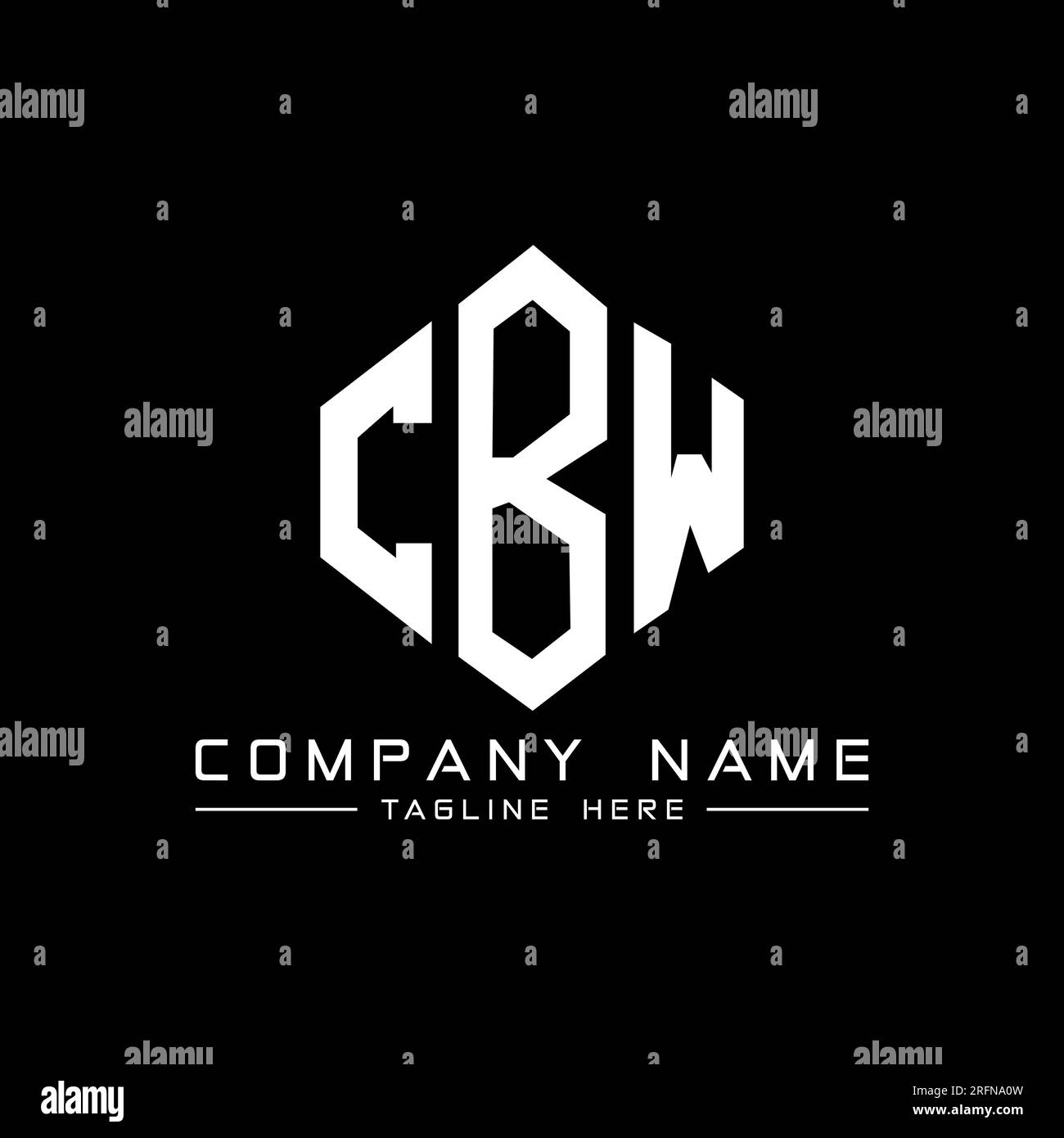 Cbw Letter Logo Design With Polygon Shape Cbw Polygon And Cube Shape Logo Design Cbw Hexagon