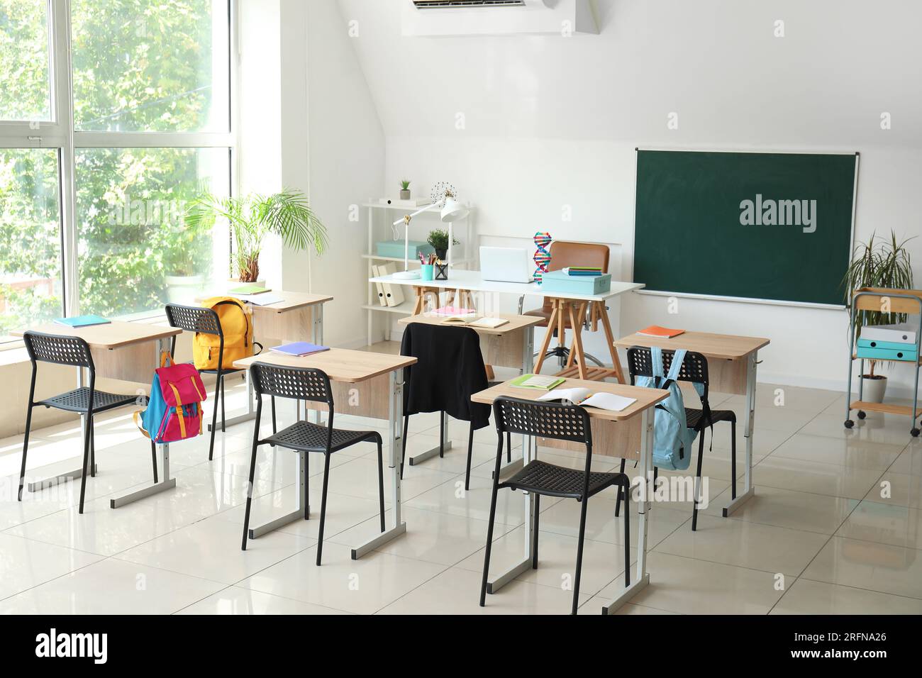 Interior of stylish modern empty classroom Stock Photo - Alamy